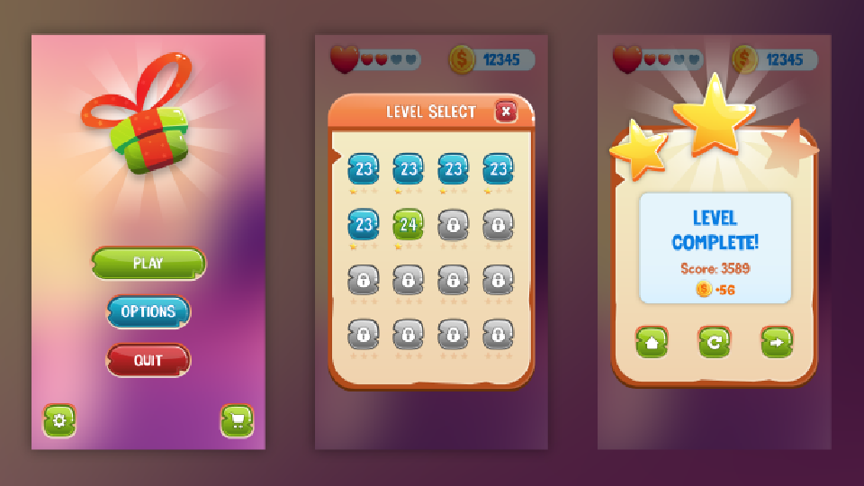 Casual Game Ui One A Premium Asset Pack To Build Games With Gdevelop Gdevelop 